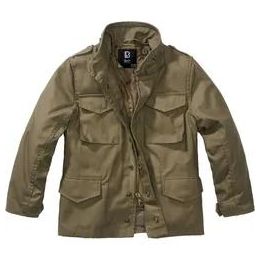 Parka BRANDIT "Brandit Herren Kids M65 Standard Jacket", Jungen, Gr. 134/140, braun (olive), 100% Polyester, unifarben, normal, amerikanischer Ausschnitt, Jacken Parka