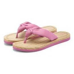 Badezehentrenner ELBSAND "Sandale,Badelatsche,Flip Flop,Mule, Pantolette,Badeschuhe,Sommerschuhe", Damen, Gr. 41, magenta, Obermaterial: 100% Textilmaterial. Decksohle: 100% Synthetik. Futter: 100% Textilmaterial. Laufsohle: 100% Synthetik, kontrastfarbene Details, Schuhe, Zehentrenner mit wasserabweisender und ultraleichter Sohle VEGAN, Topseller