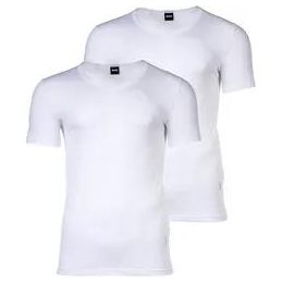 Unterhemd BOSS "Unterhemd TShirtVN 2P Modern 2er Pack", Herren, Gr. M, N-Gr, wei&szlig;, Obermaterial: 95% Baumwolle CO. 5% Elasthan EL., Unterhemden Unterhemd