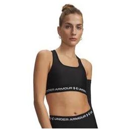 Sport-BH Under Armour "CROSSBACK MID BRA", Damen, Gr. XXL, N-Gr, ultimate schwarz,, wei&szlig;, Obermaterial: 88% Polyester, 12% Elasthan. Futter: 88% Polyester, 12% Elasthan, BHs Sport-BH, elastischer Materialmix mit 13% Elasthan, leichtes Tragegef&uuml;hl