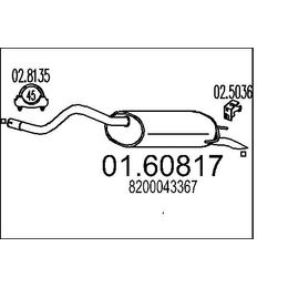 MTS MARKENTECHNIKSERVICEGMBH & CO. KG MTS Endschalld&auml;mpfer 0160817 f&uuml;r RENAULT