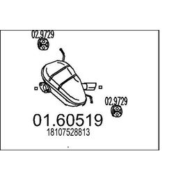MTS MARKENTECHNIKSERVICEGMBH & CO. KG MTS Endschalld&auml;mpfer 0160519 f&uuml;r BMW