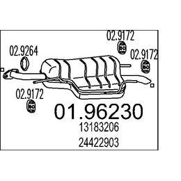 MTS MARKENTECHNIKSERVICEGMBH & CO. KG MTS Endschalld&auml;mpfer 0196230 f&uuml;r Opel