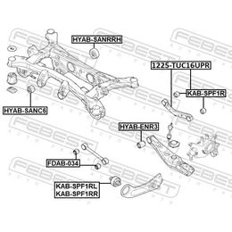 FEBEST Lenker, Radaufh&auml;ngung 1225tuc16upr Hinterachse oben f&uuml;r HYUNDAI