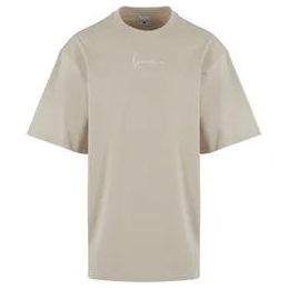 T-Shirt Karl Kani "Karl Kani KK Small Signature Essential Tee", Damen, Gr. S, beige, 100% Baumwolle, bedruckt, normal, Rundhals, Shirts T-Shirt