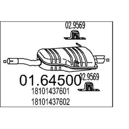 MTS MARKENTECHNIKSERVICEGMBH & CO. KG MTS Endschalld&auml;mpfer 0164500 f&uuml;r BMW
