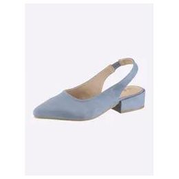 Slingpumps Casual Looks, Damen, Gr. 41, hellblau, Textil, Schuhe Slingpumps