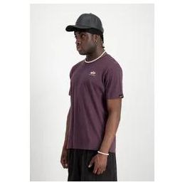 T-Shirt Alpha Industries "Basic T-Shirt SL", Herren, Gr. 3XL, lila (plum), Obermaterial: 100% Baumwolle, Shirts T-Shirt