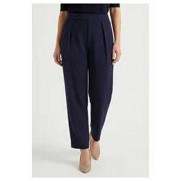 Bundfaltenhose RICHROYAL, Damen, Gr. XL, N-Gr, midnight blau, Jersey, Obermaterial: 51% Modal, 42% Polyester, 7% Elasthan, kn&ouml;chellang, Hosen, im Barrel-Fit