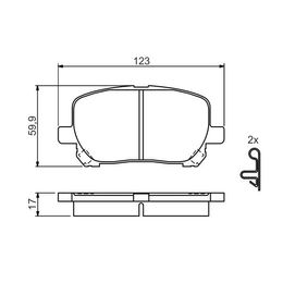 Bosch Bremsbelagsatz, Scheibenbremse 0986424761 f&uuml;r TOYOTA MAZDA