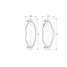 Bosch Bremsbelagsatz, Scheibenbremse 0986424788 f&uuml;r TOYOTA
