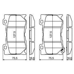Bosch Bremsbelagsatz, Scheibenbremse 0986494707 f&uuml;r NISSAN INFINITI