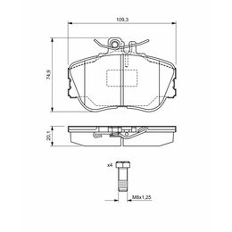 Bosch Bremsbelagsatz, Scheibenbremse 0986460977 f&uuml;r Mercedes