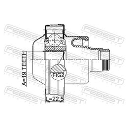 FEBEST Gelenk, L&auml;ngswelle 2711s80iisha f&uuml;r VOLVO FORD