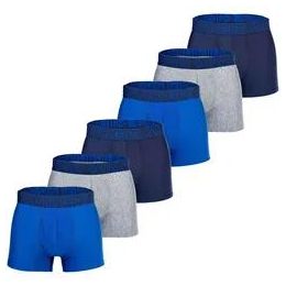 Boxershorts Under Armour "Boxershort UA PERFORMANCE TECH - SOLID Solid 3" 6PK 6er Pack", Herren, Gr. L, bunt (blau, grau), Obermaterial: 90% Polyester Pol. recyc.. 10% Elasthan EL., Unterhosen