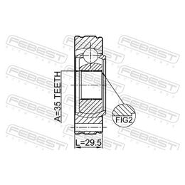 FEBEST Gelenk, L&auml;ngswelle 2011jlsha f&uuml;r CHRYSLER ALFAROME/FIAT/LANCI
