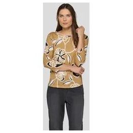 Print-Shirt Rabe "T-Shirt", Damen, Gr. 42, braun, 50%Baumwolle, 50%Viskose, tailliert, Shirts