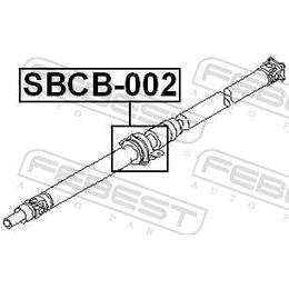 FEBEST Lager, Gelenkwellenmittellager sbcb002 f&uuml;r Subaru