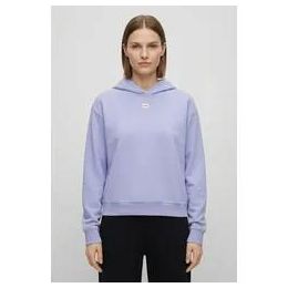 Hoodie HUGO UNDERWEAR "Signature", Damen, Gr. M, bright lila 520, Sweatware, Obermaterial: 48% Baumwolle, 48% Modal, 4% Elasthan, normal normal, B&uuml;ndchen, Sweatshirts Hoodie, basic, normale Passform