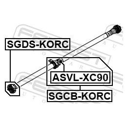 FEBEST Lager, Gelenkwellenmittellager sgcbkorc f&uuml;r SSANGYONG