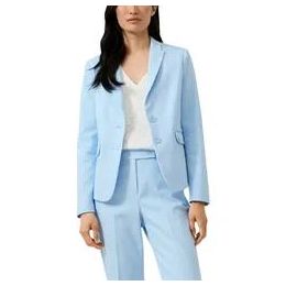 Jackenblazer s.Oliver BLACK LABEL, Damen, Gr. 38, light blau, Web, Obermaterial: 50% Polyester, 47% Baumwolle, 3% Elasthan, unifarben, slim fit normal, gerader Abschluss, Blazer, mit Taschen