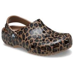 Clog Crocs "Classic Animal Clog", M&auml;dchen, Gr. 30, braun leopard, CrosliteTM, Schuhe Clog, Sommerschuh, Strandschuh, Sandale mit schwenkbarem Fersenriemen