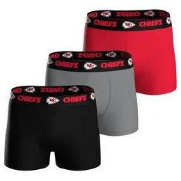 Boxershorts NFL "Boxershort NFL 3pk Boxers 3er Pack", Damen, Gr. L, bunt (kansas city chiefs), Obermaterial: 95% Baumwolle CO. 5% Elasthan EL., Unterhosen