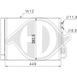 DIEDERICHS Kondensator, Klimaanlage dcc1686 f&uuml;r SMART