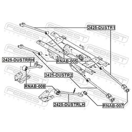FEBEST Lenker, Radaufh&auml;ngung 2425dustrrh Hinterachse rechts f&uuml;r NISSAN RENAULT