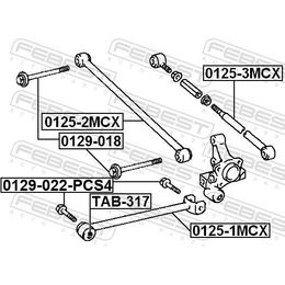 FEBEST Sturzkorrekturschraube 0129022pcs4 f&uuml;r TOYOTA