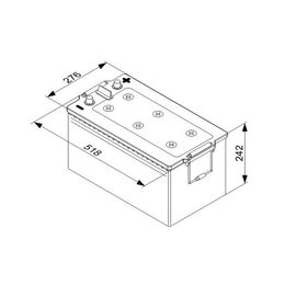Bosch Starterbatterie 0092t50800 12V 68Ah 1150A f&uuml;r MERCEDES-BENZ DAF IVECO VOLVO RENAULT MAN