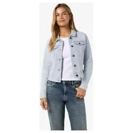 Jeansjacke Noisy may "NMDEBRA L/S DENIM JACKET LB NOOS", Damen, Gr. S, light blau denim, Web, Obermaterial: 75% Baumwolle, 24% Polyester, 1% Elasthan, unifarben, regular fit normal, Jacken Jeansjacke