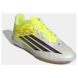 Fu&szlig;ballschuh Adidas PERFORMANCE "F50 CLUB INDOOR KIDS", M&auml;dchen, Gr. 32, team solar gelb 2, core schwarz, lucid rot, Synthetik, Textil, Schuhe Fu&szlig;ballschuh, f&uuml;r Hallenboden, f&uuml;r Kinder & Jugendliche