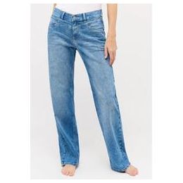 Bequeme Jeans Angels "Liz Modern", Damen, Gr. 46, L&auml;nge 32, light blau random used, Denim/Jeans, Obermaterial: 89% Baumwolle, 8% Polyester, 3% Elasthan, unifarben, relaxed fit lang, Jeans, mit Stretch