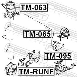 FEBEST Lagerung, Motor tm063 vorne rechts f&uuml;r TOYOTA