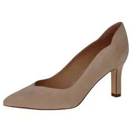 High-Heel-Pumps Peter Kaiser "Peter Kaiser Pumps Veloursleder", Damen, Gr. 37,5, beige (sand), Veloursleder, Schuhe
