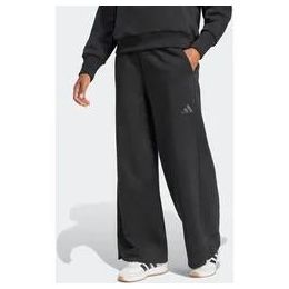 Sporthose Adidas SPORTSWEAR "ALL SZN LOOSE WIDE-LEG", Damen, Gr. XXL, N-Gr, schwarz, normal, gr., Obermaterial: 70% Baumwolle, 30% Polyester, Hosen Sporthose