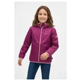 Regenjacke Trollkids "KIDS TROLLTUNGA JACKET", Jungen, Gr. 140, fresh berry, candy pink, Web, Obermaterial: 100% Polyamid, kontrastfarbene Details, unifarben, Basic h&uuml;ftbedeckend, eingefasste Kante, Jacken Regenjacke, f&uuml;r Kinder und Jugendliche, wasserdicht, leichtes Material