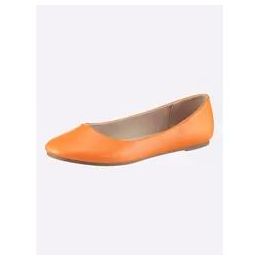 Ballerina Casual Looks, Damen, Gr. 40, orange, Lederimitat, Schuhe Ballerina