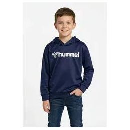 Kapuzenshirt Hummel "HMLLOGO HOODIE KIDS", M&auml;dchen, Gr. 140, marine, Obermaterial: 100% Polyester, Shirts Kapuzenshirt, f&uuml;r Kinder