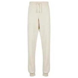 Stoffhose Urban Classics "Urban Classics Light Terry Basic Sweatpants", Herren, Gr. M, US-Gr&ouml;&szlig;en, sandwei&szlig;, 95% Baumwolle, 5% Elasthan, unifarben, loose fit, Hosen Stoffhose