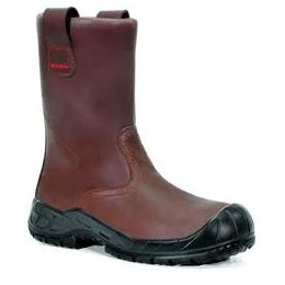 Sicherheitsschuh Elten "RIGGER Boot" Gr. 39, braun, 39, Obermaterial: 50% Rindsleder Leather cow. 50% Lammleder LEL., Schuhe