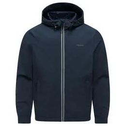Softshelljacke Ragwear "Shellwie Bonded", Herren, Gr. M (50), navy, Softshell, Obermaterial: 100% Polyester, gerade h&uuml;ftbedeckend, hoch geschlossener Ausschnitt, &Auml;rmel ohne &Auml;rmelschlitz Windstopperb&uuml;ndchen mit Windstopper, Jacken Softshelljacke, wasserdichte Herren &Uuml;bergangsjacke mit Kapuze