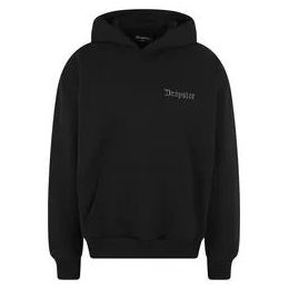 Kapuzenpullover DROPSIZE "Dropsize Herren Heavy Backlogo Hoodie", Herren, Gr. S, schwarz, 70% Baumwolle, 30% Polyester, mehrfarbig, oversize, ohne Ausschnitt, Pullover Kapuzenpullover