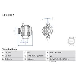Bosch Generator 0986082080 f&uuml;r TOYOTA
