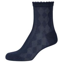 Socken Camano "4er Pack", Damen, Gr. 35-38, angel falls, 72% Viskose, 20% Polyamid, 6% Seide, 2% Elasthan, Argyle-Muster, Socken Socken, 4er Pack Extra weiche B&uuml;ndchen ohne Druckgef&uuml;hl, mit verst&auml;rkte Ferse