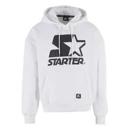 Kapuzensweatshirt STARTER Black Label "Starter Black Label Starter Oversized Logo Hoodie", Herren, Gr. M, wei&szlig;, 70% Baumwolle, 30% Polyester, bedruckt, Sweatshirts