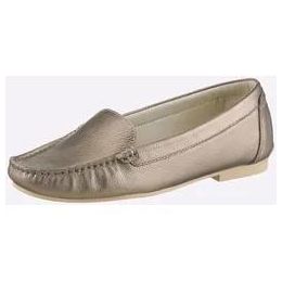 Classic Dog Slipper CLASSIC, Damen, Gr. 38, goldfarben, Glattleder, Rindsleder, Schuhe Slipper