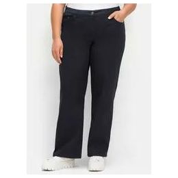 5-Pocket-Hose sheego, Damen, Gr. 52, Normalgr&ouml;&szlig;en, tiefblau, 98% Baumwolle, 2% Elasthan, unifarben, Hosen 5-Pocket-Hose