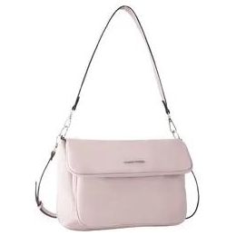 Umh&auml;ngetasche Marco Tozzi, Damen, Gr. B/H/T: 32cm x 25cm x 3cm, rose, Lederimitat, unifarben, Taschen Umh&auml;ngetasche, Damen Handtasche, Schultertasche mit Logoschriftzug